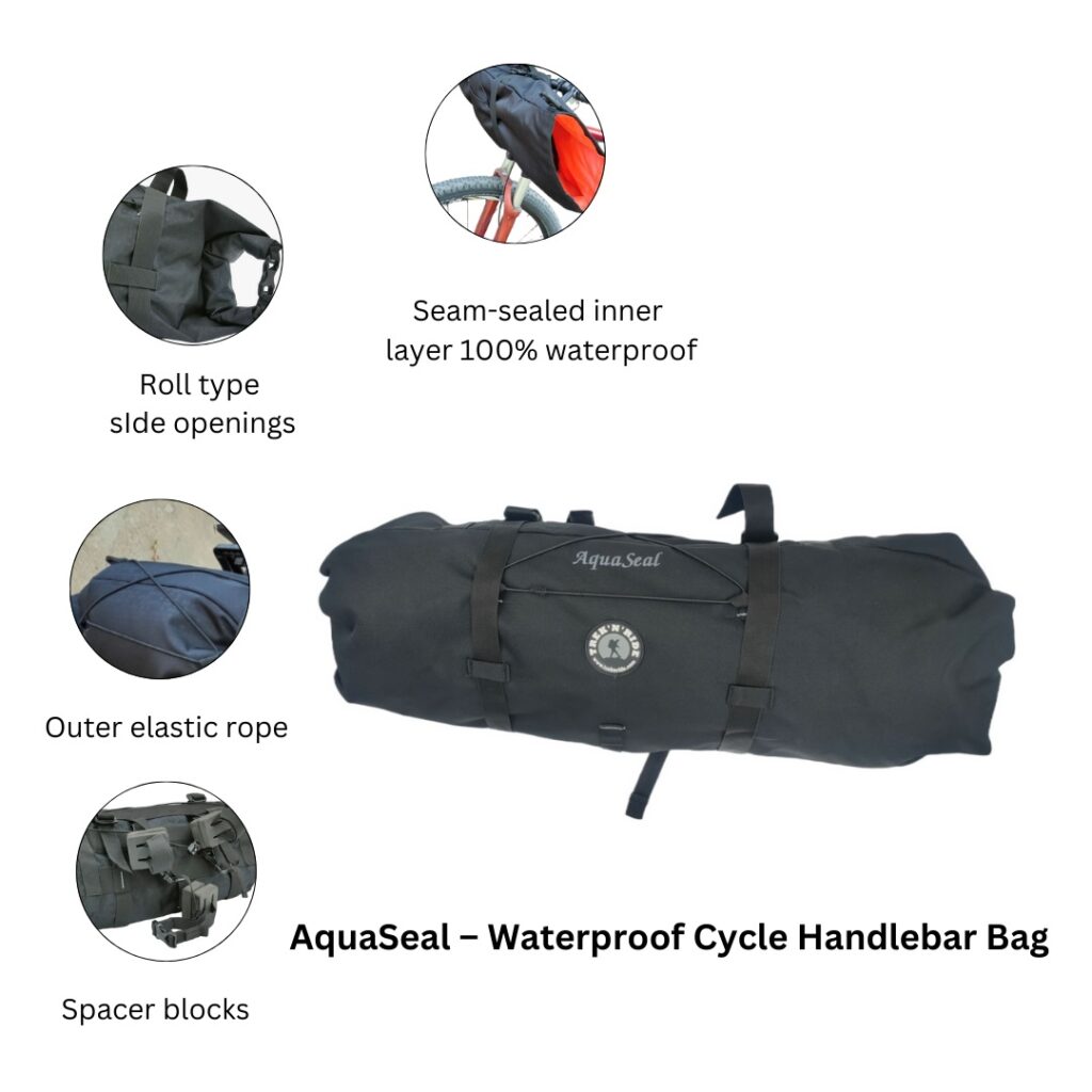 Best 100% Waterproof Handlebar bag AquaSeal - For Cycling